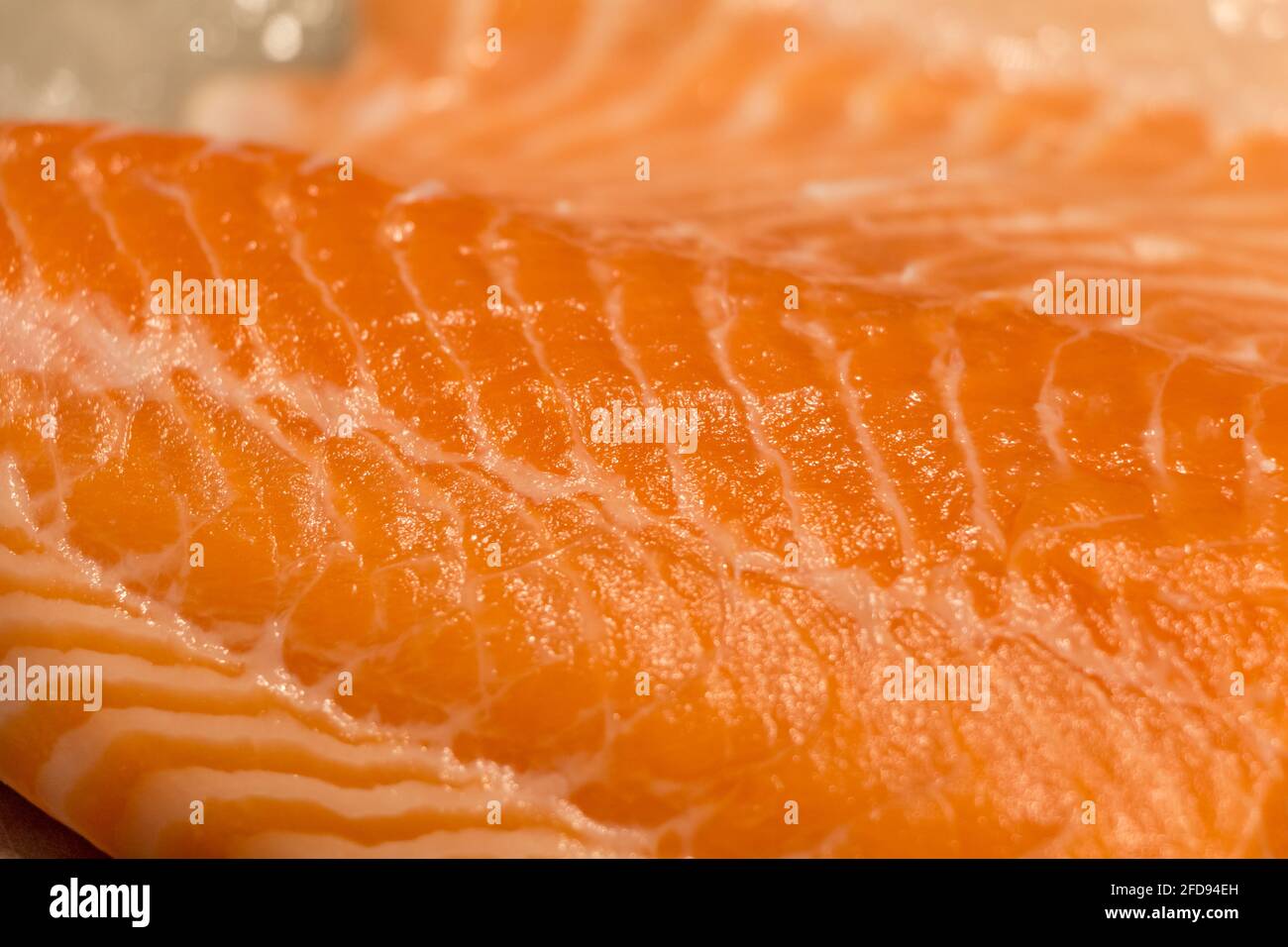 Prepared piece of delicious fresh salmon gourmet fish fillet ...