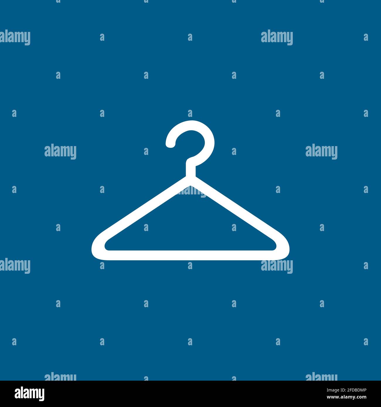 Hanger Icon On Blue Background. Blue Flat Style Vector Illustration ...