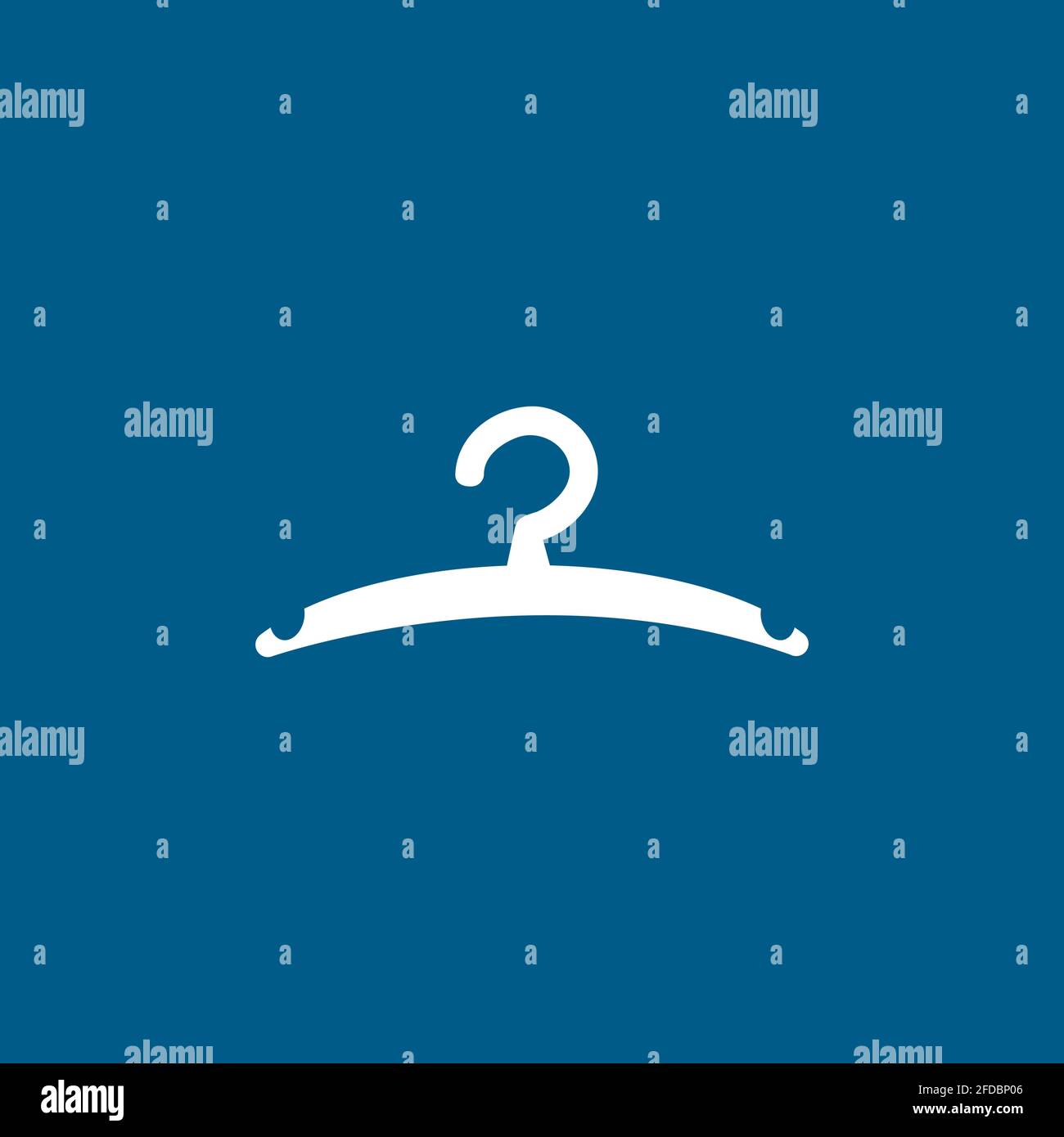 Hanger Icon On Blue Background. Blue Flat Style Vector Illustration ...