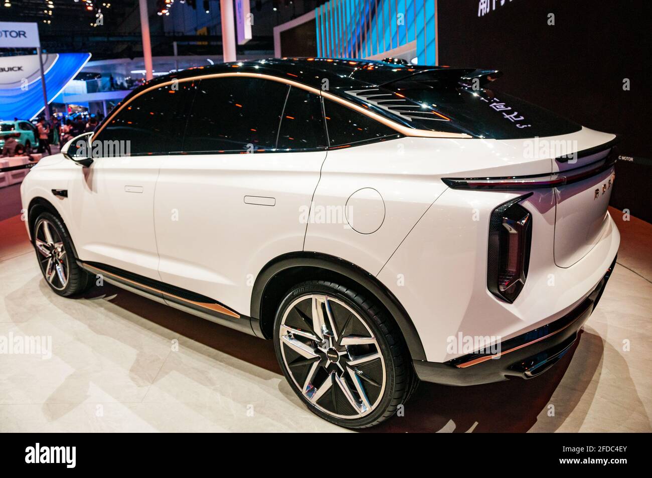 The Roewe Whale concept on display at the 2021 Shanghai Auto Show ...
