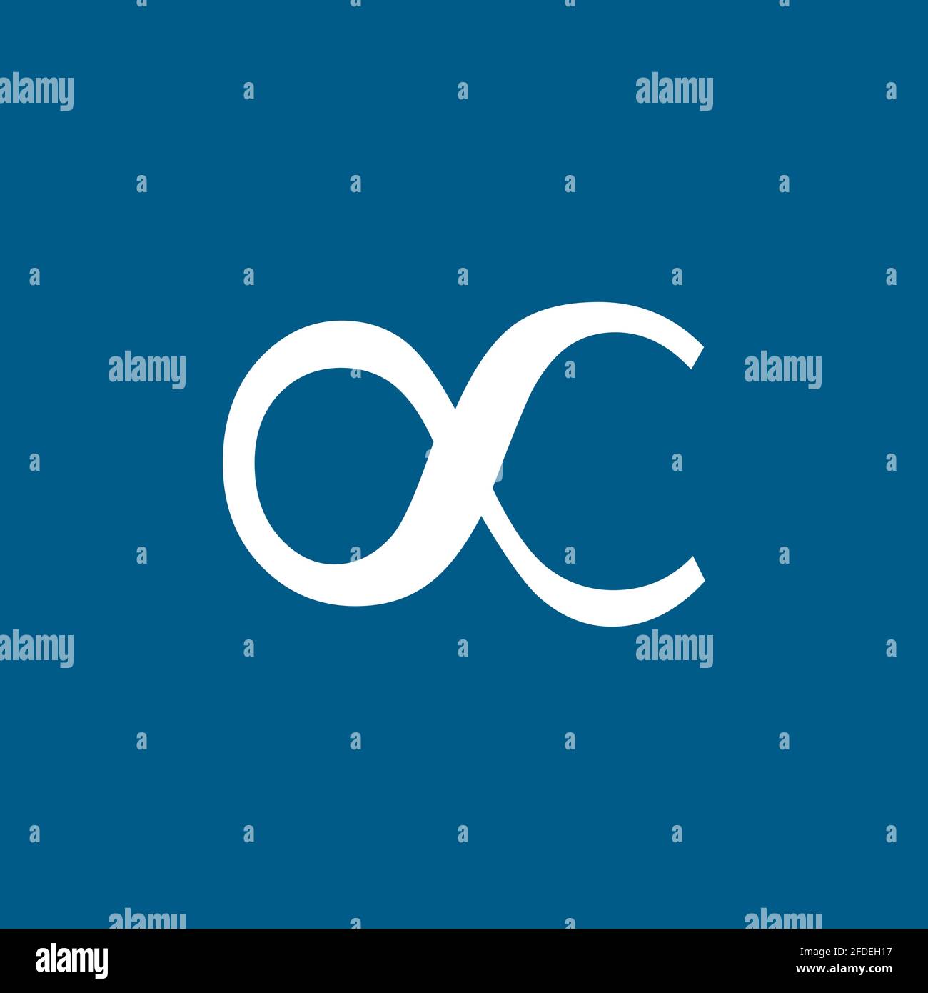 Infinity Icon On Blue Background. Blue Flat Style Vector Illustration ...