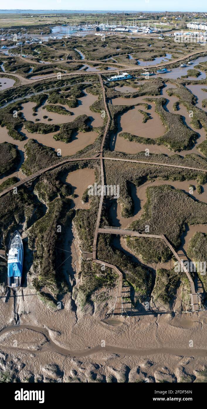 Marshes essex aerial hi-res stock photography and images - Alamy