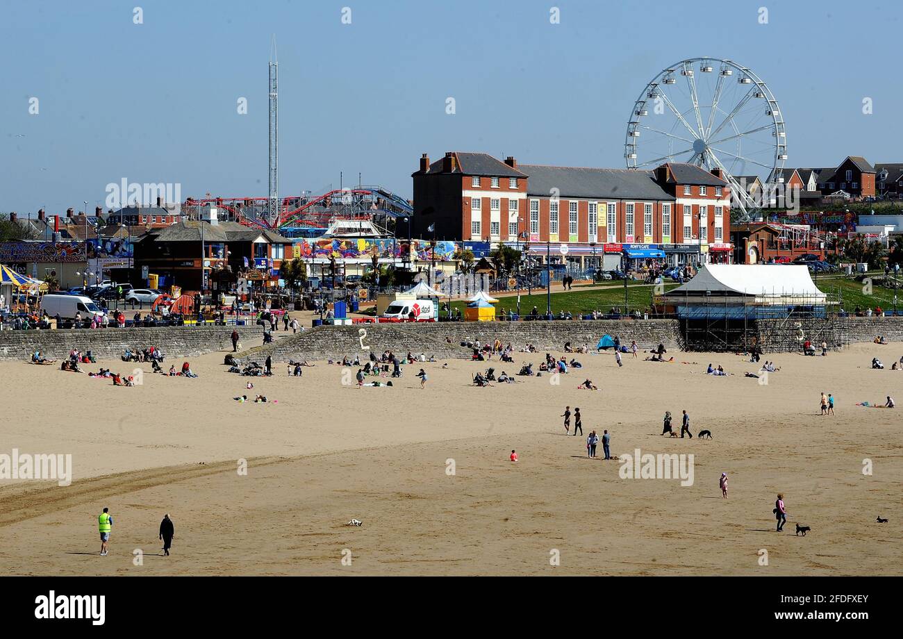Barry, Cardiff Wales 23 April 2021 Barry Island the seaside resort in ...