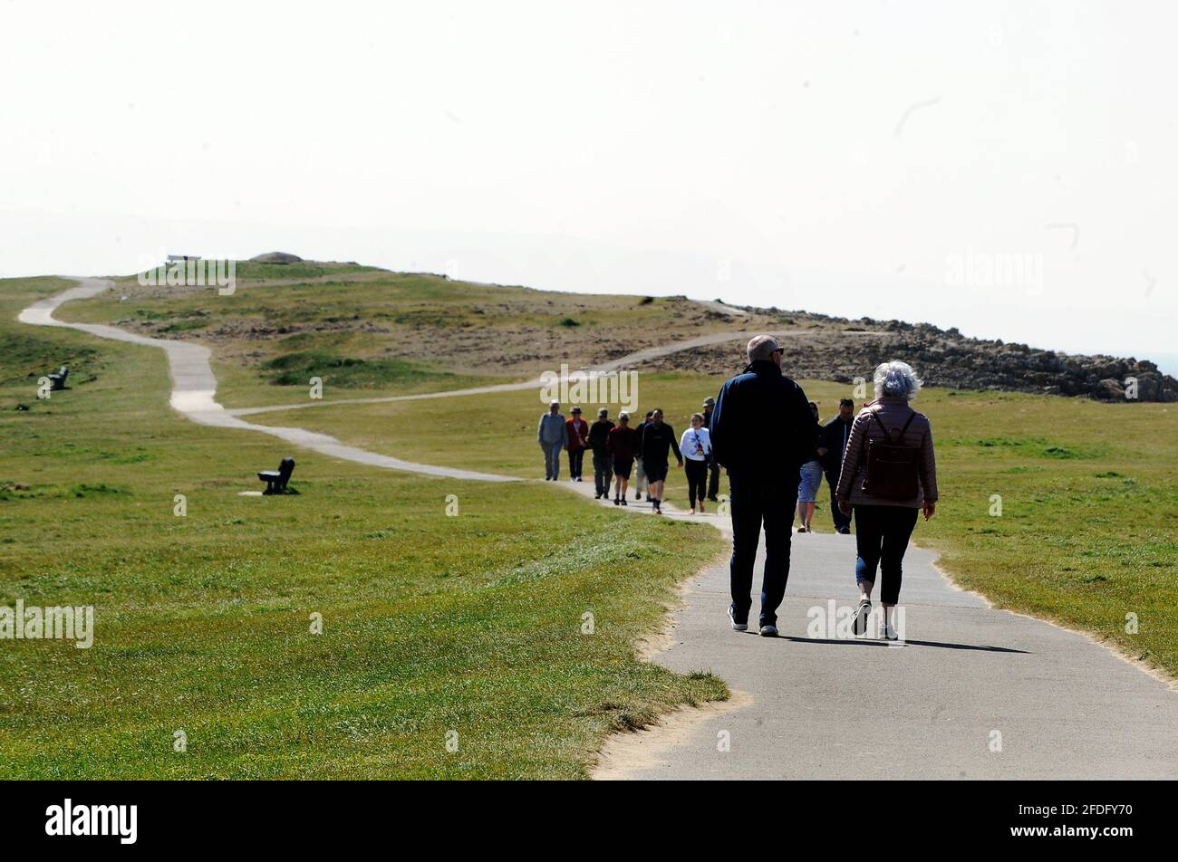 Barry, Cardiff Wales 23 April 2021 Barry Island the seaside resort in ...