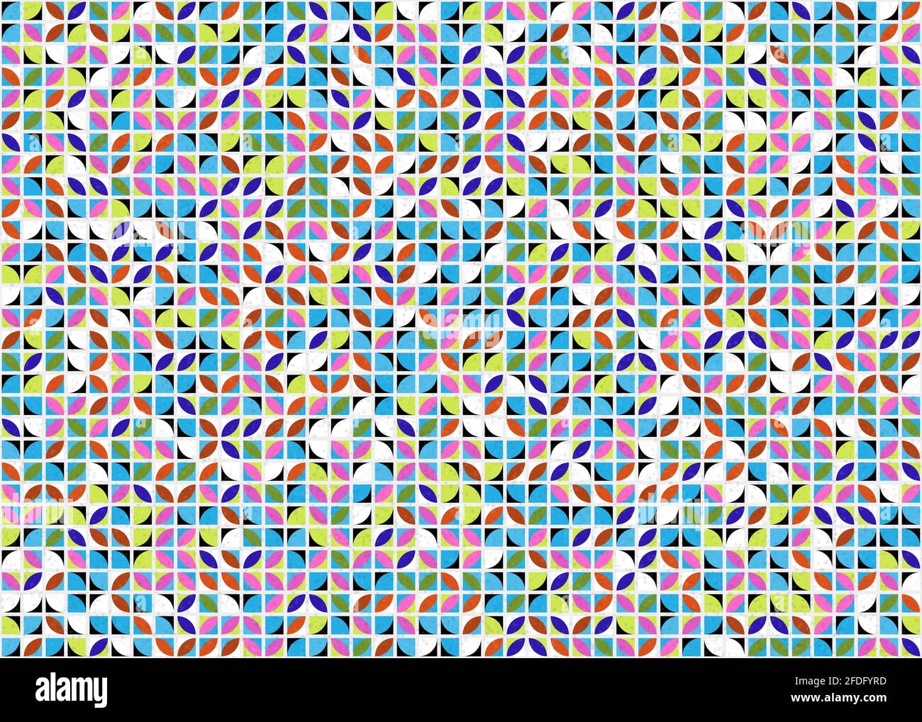 Abstract Geometrical generative computational art illustration Stock ...