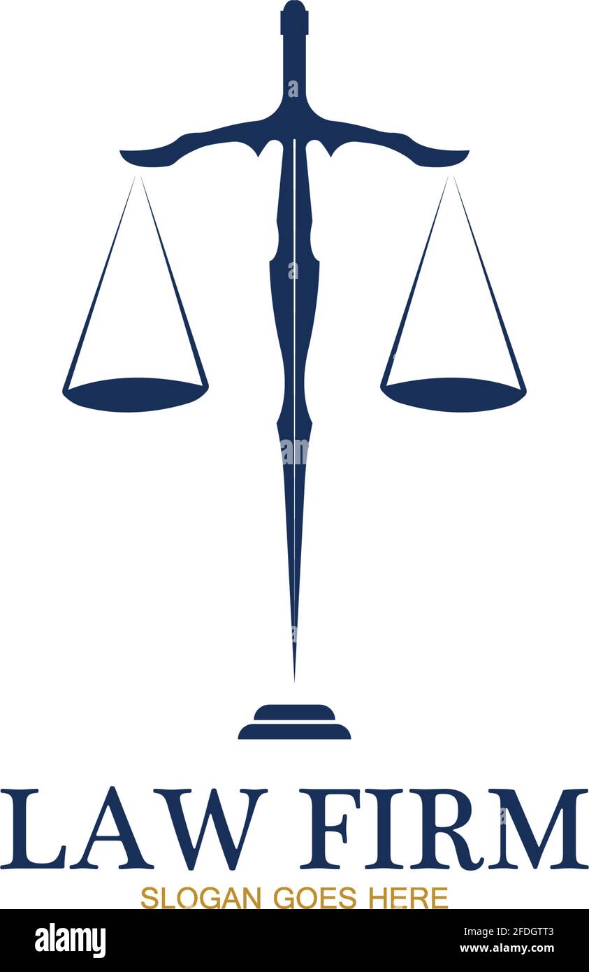 Law Firm logo and icon design template-vector Stock Vector Image & Art ...