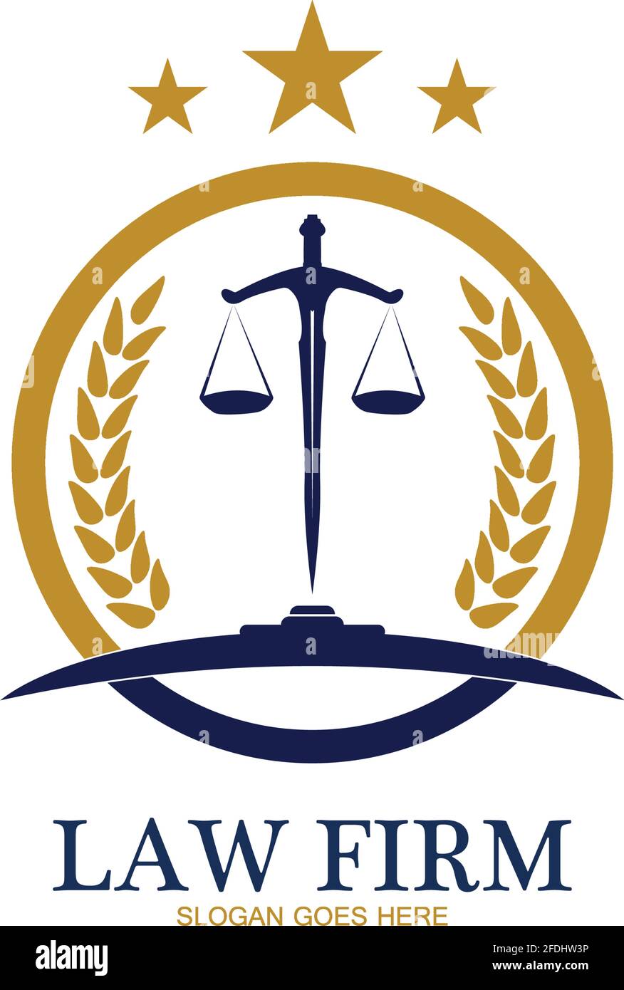 Law Firm logo and icon design template-vector Stock Vector Image & Art ...