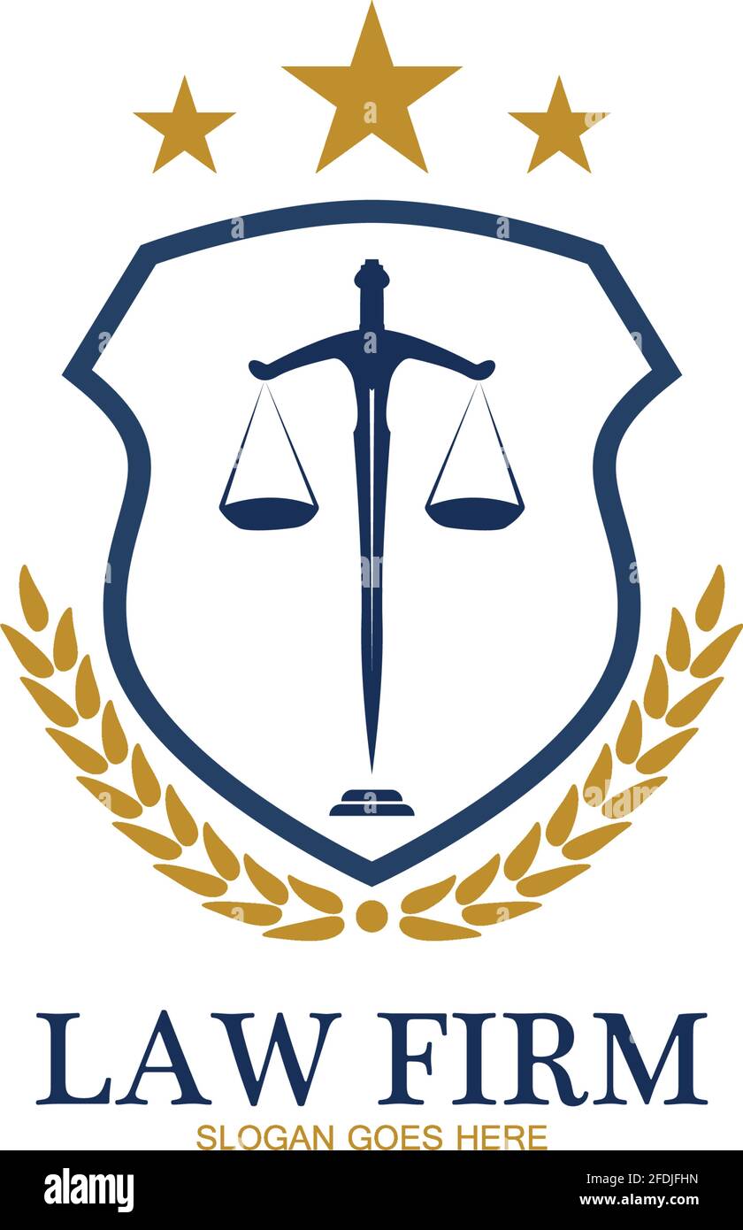Law Firm logo and icon design template-vector Stock Vector Image & Art ...
