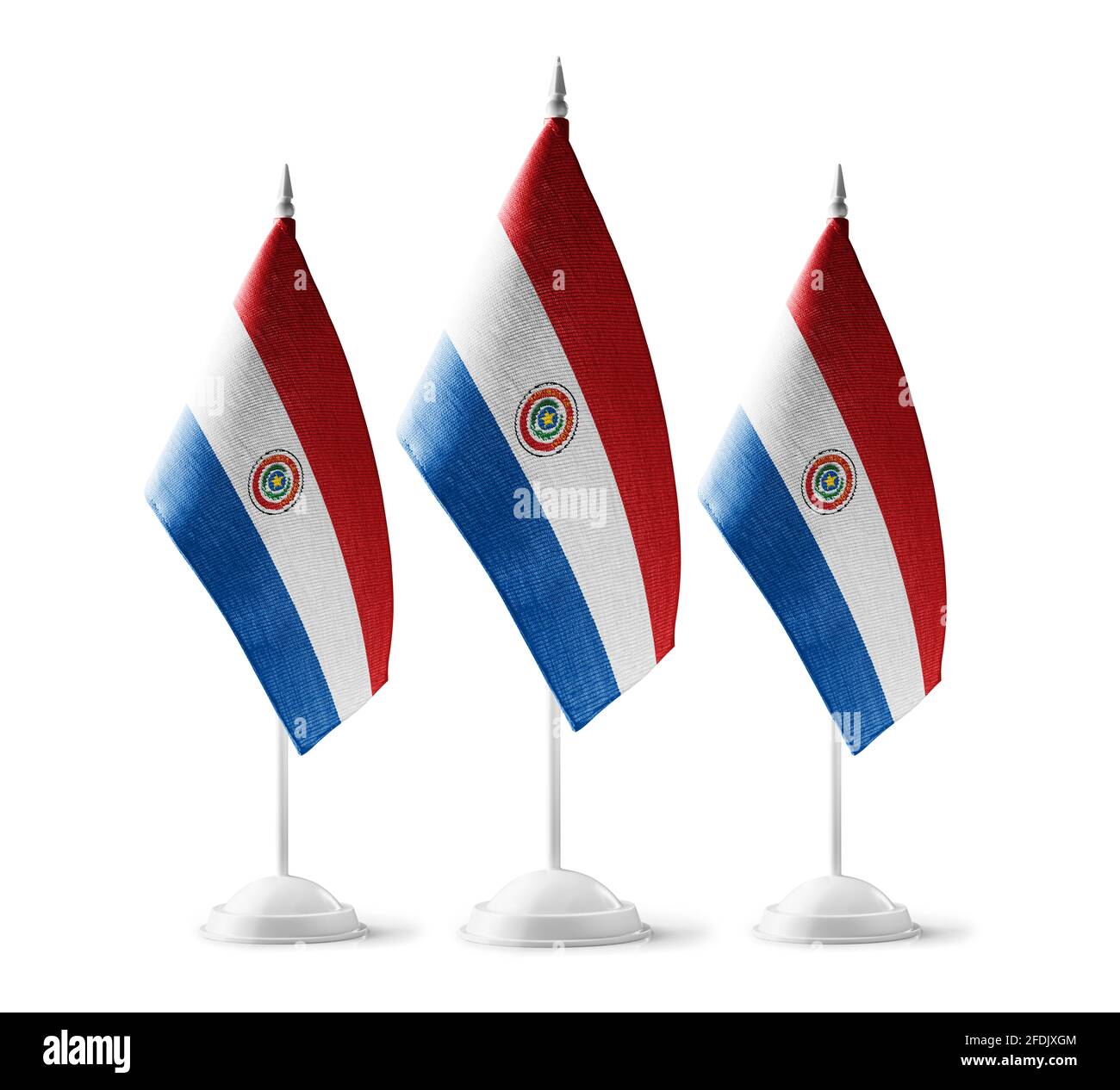 Small national flags of the Paraguay on a white background Stock Photo ...