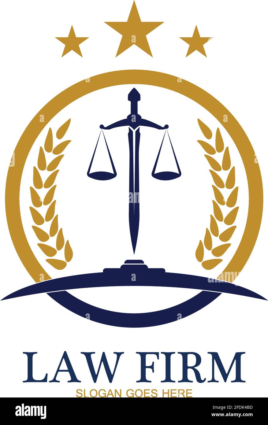 Law Firm logo and icon design template-vector Stock Vector Image & Art ...