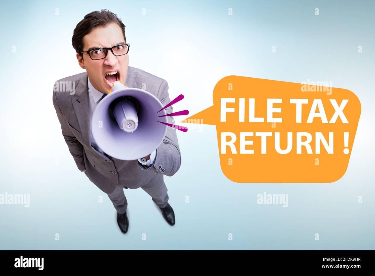 Concept of the annual tax return submission Stock Photo - Alamy