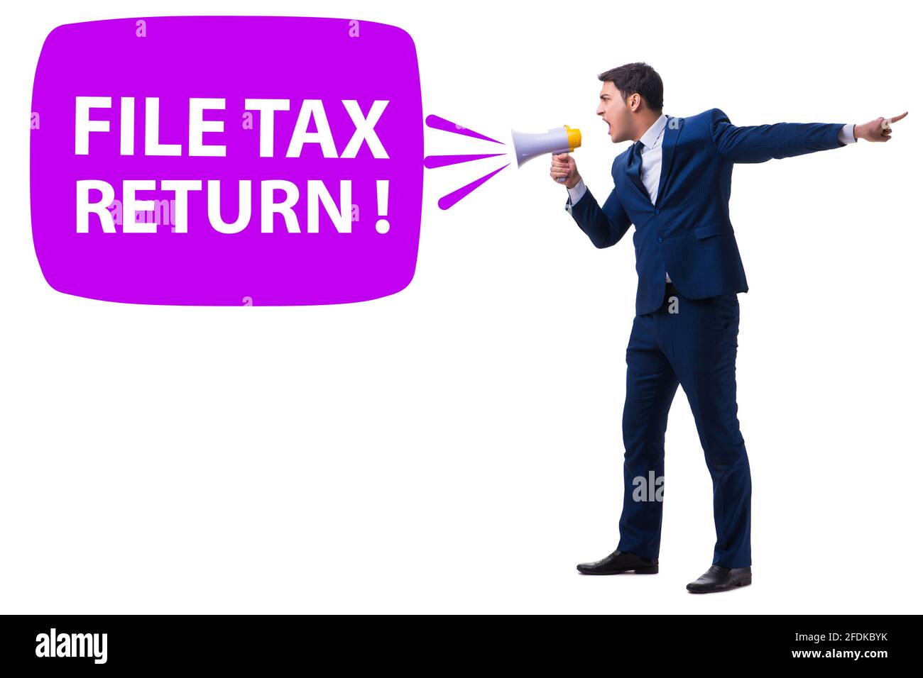 Concept of the annual tax return submission Stock Photo - Alamy