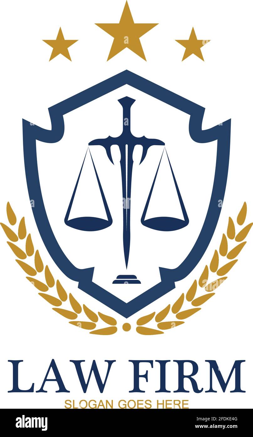 Law Firm logo and icon design template-vector Stock Vector Image & Art ...