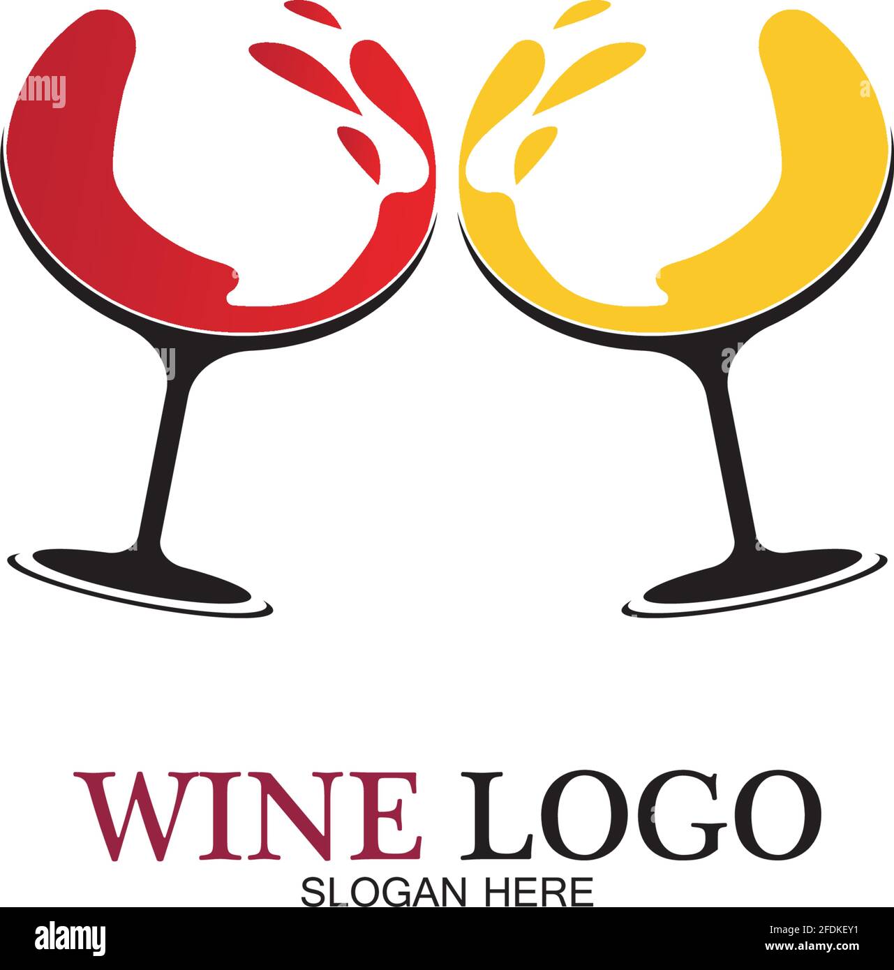 Wine logo design template.vector illustration of icon-vector Stock ...