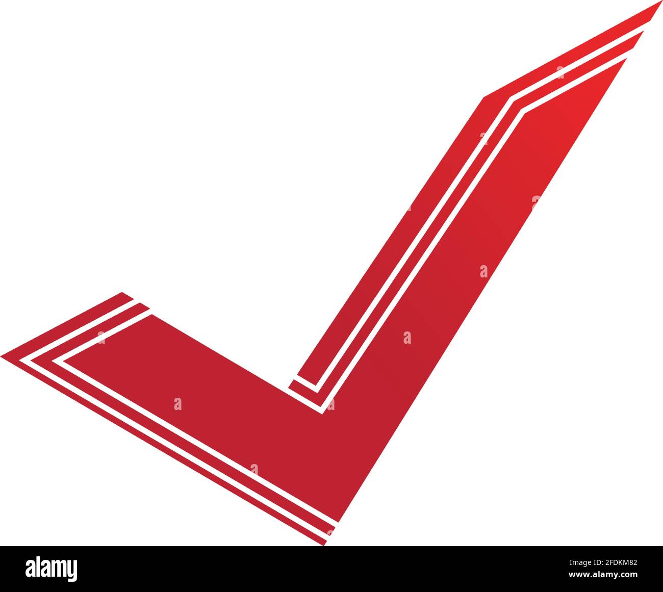 letter V check mark logo icon design template elements-vector Stock ...