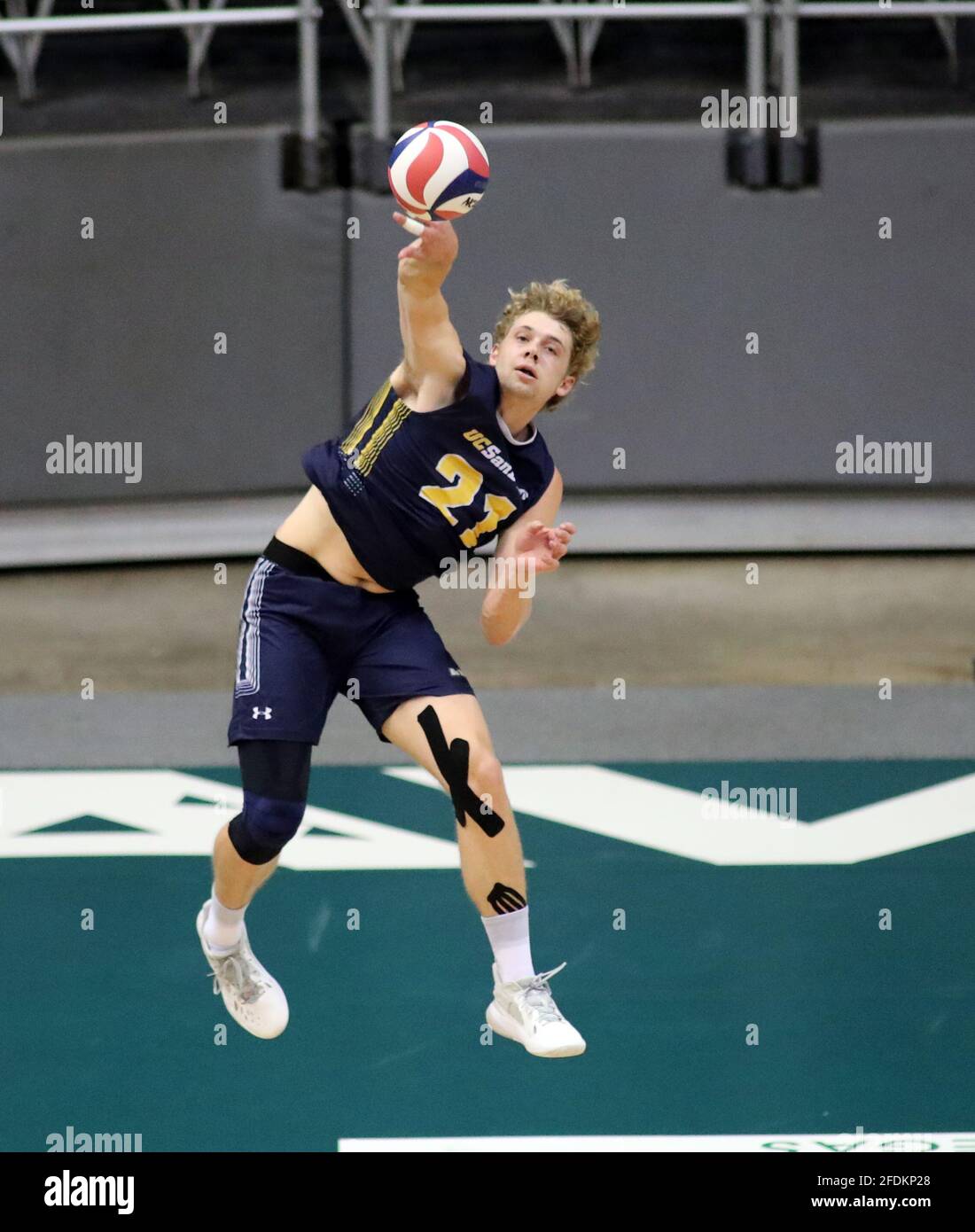 April 23, 2021 - UC San Diego Tritons outside hitter Kyle McCauley #21 ...