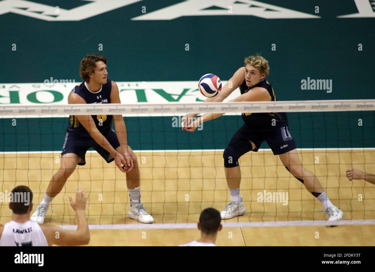 April 23, 2021 - UC San Diego Tritons outside hitter Kyle McCauley #21 ...