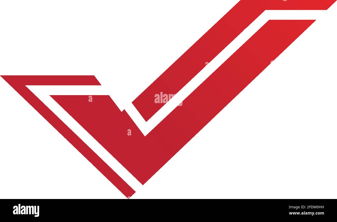 letter V check mark logo icon design template elements-vector Stock ...