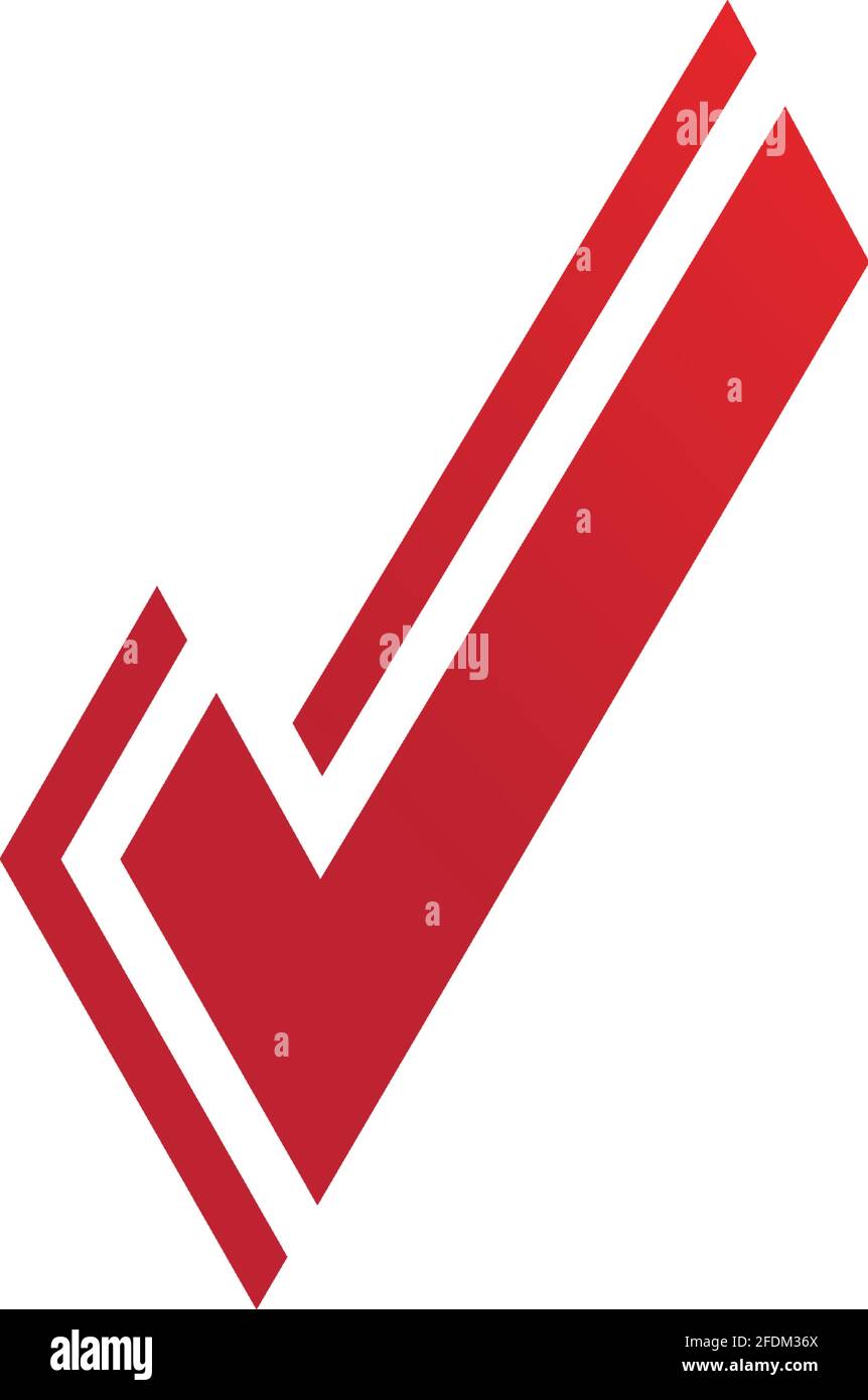 letter V check mark logo icon design template elements-vector Stock ...