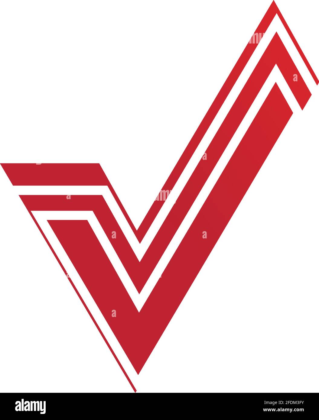 letter V check mark logo icon design template elements-vector Stock ...