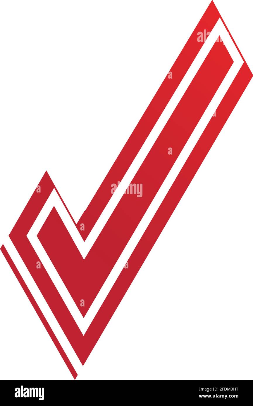 letter V check mark logo icon design template elements-vector Stock ...