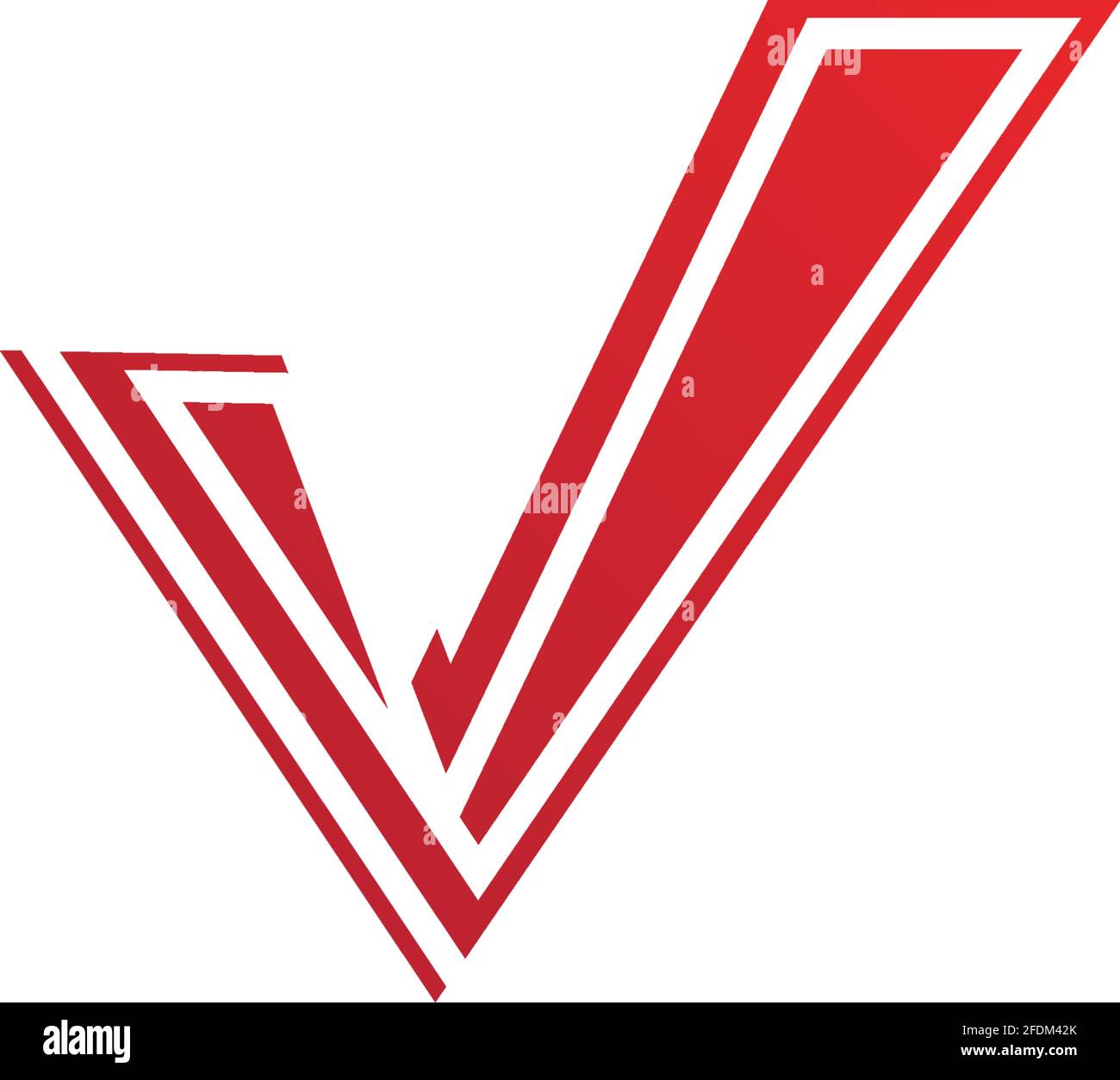 letter V check mark logo icon design template elements-vector Stock ...