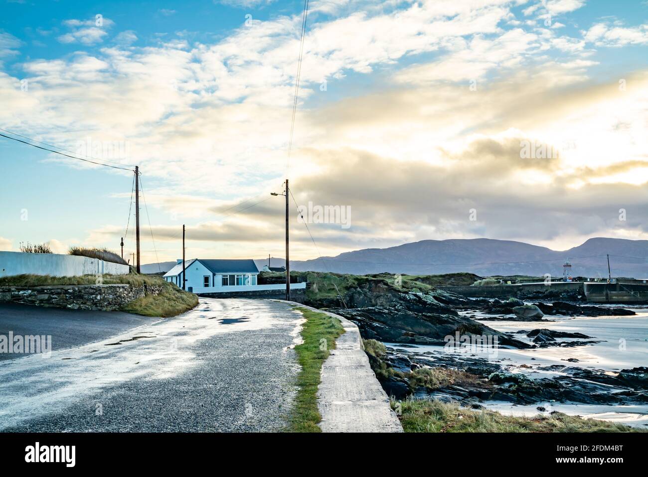 The coastline at Rossbeg in County Donegal during winter - Ireland ...