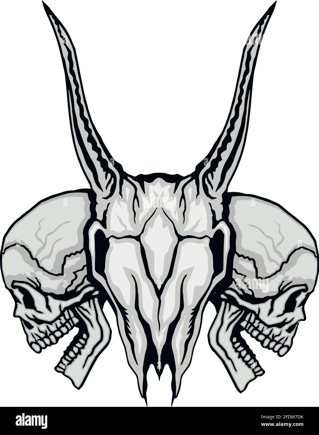 Satanic Goat Skull Drawings