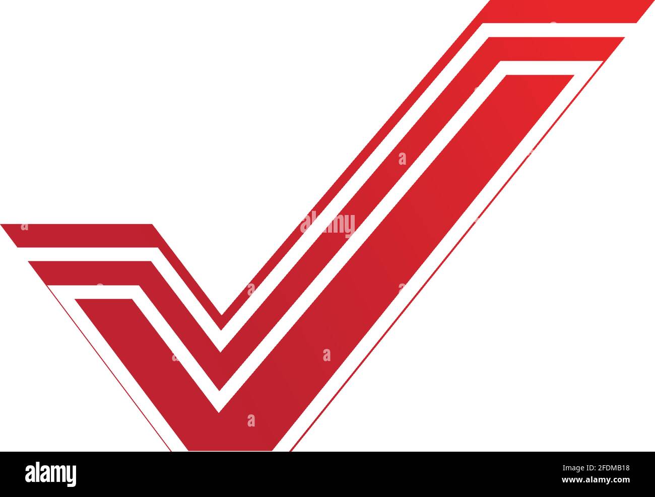 letter V check mark logo icon design template elements-vector Stock ...