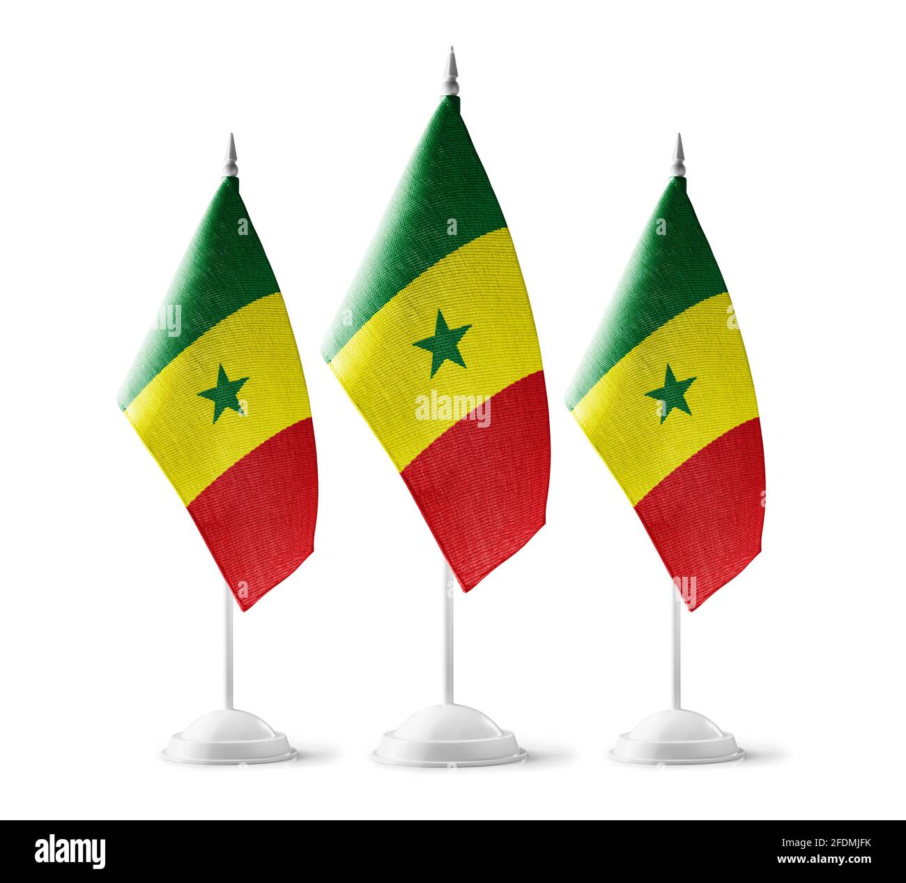 Small national flags of the Senegal on a white background Stock Photo ...