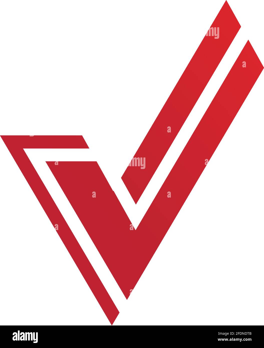 letter V check mark logo icon design template elements-vector Stock ...