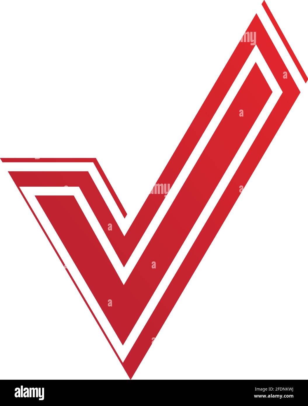 letter V check mark logo icon design template elements-vector Stock ...