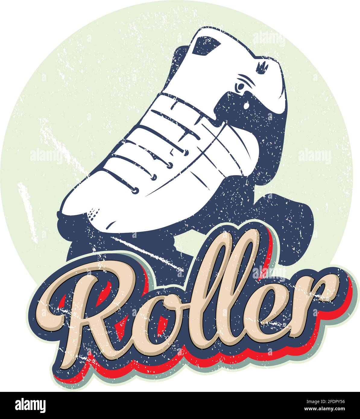 Old style illustration of a roller skate Stock Vector Image & Art - Alamy