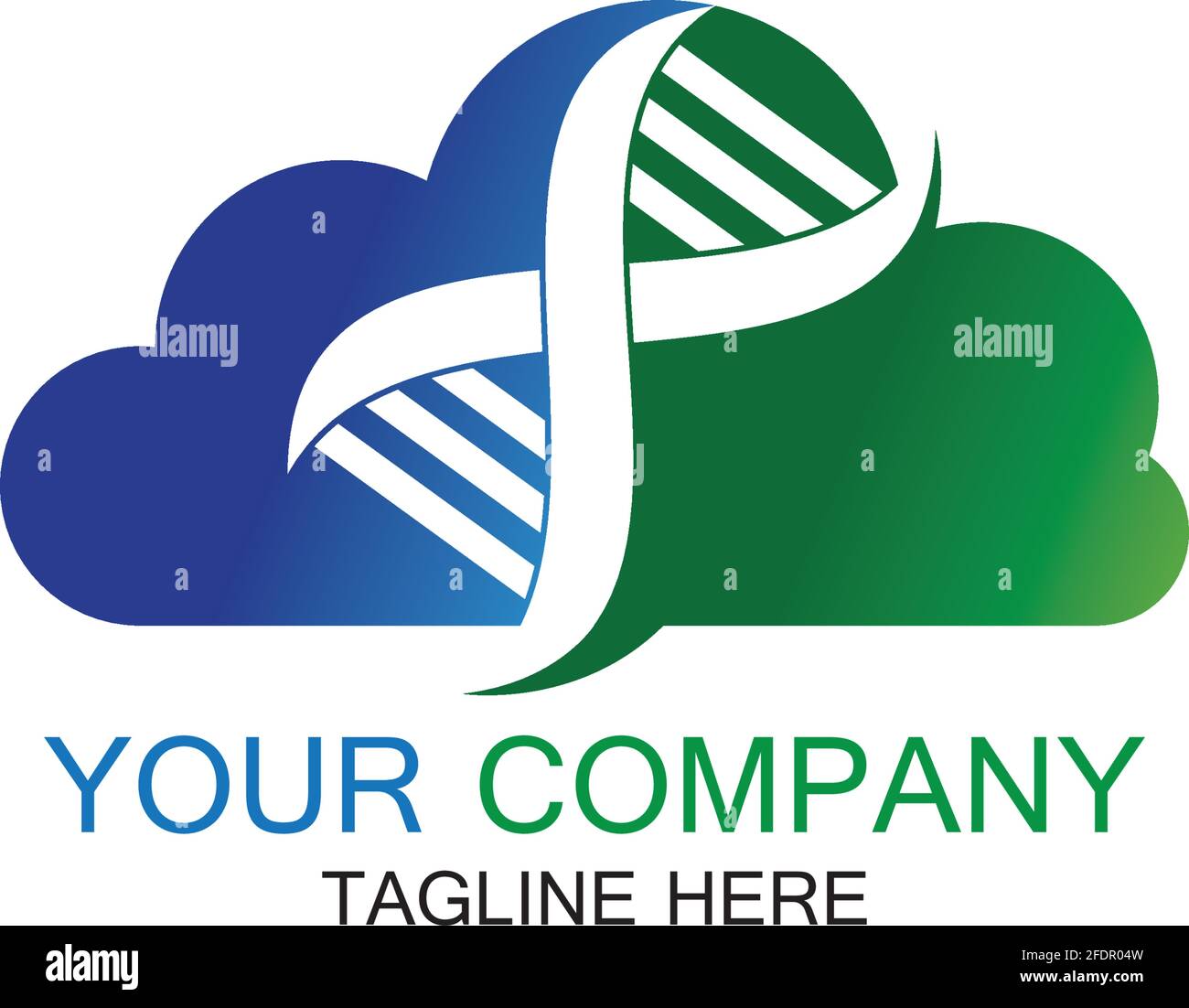 DNA Cloud logo vector design template-vector Stock Vector Image & Art - Alamy
