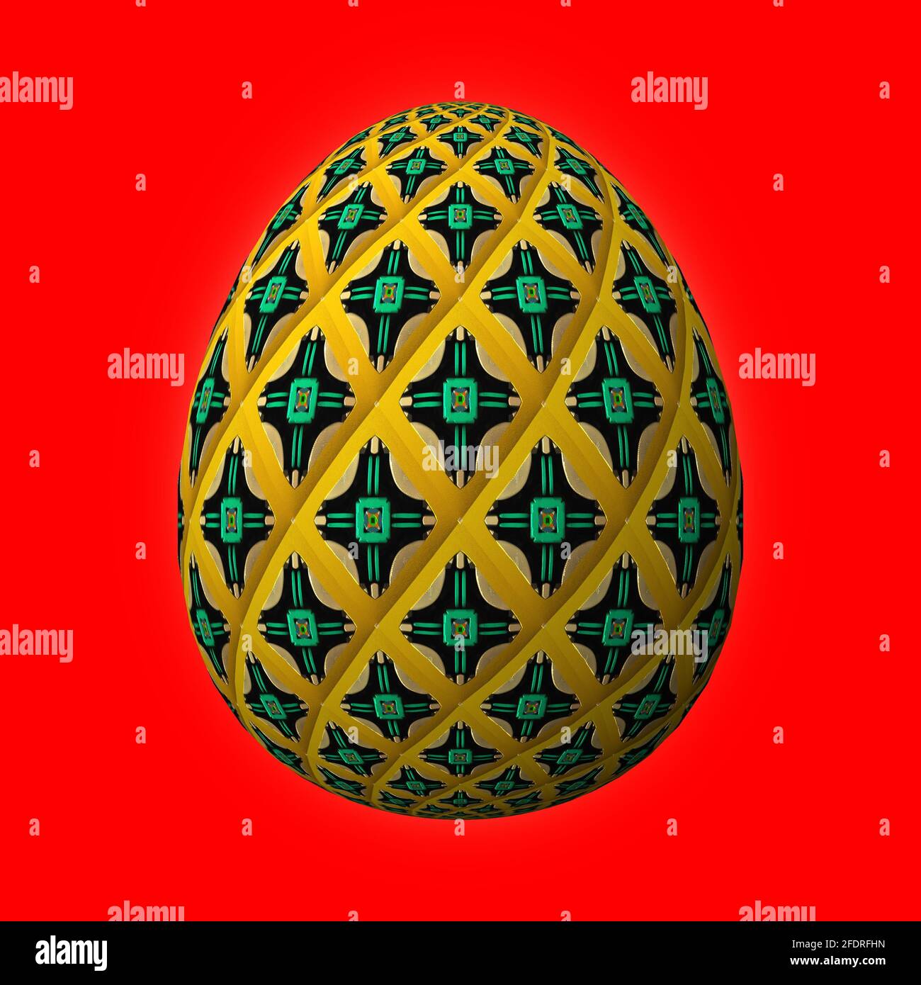 Happy Easter, Artfully designed and colorful 3D easter egg, 3D ...