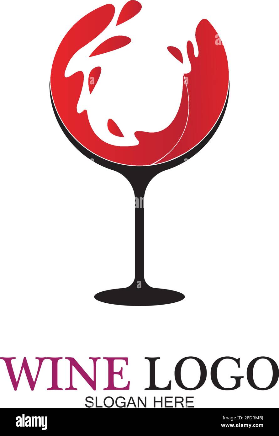 Wine logo design template.vector illustration of icon-vector Stock ...