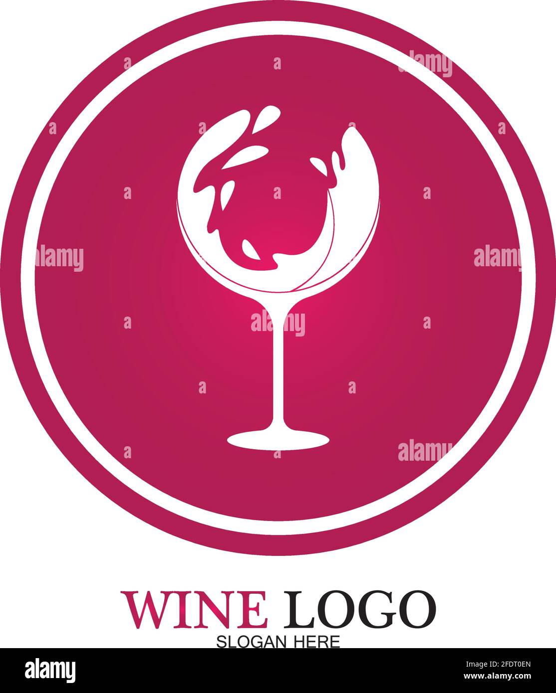 Wine logo design template.vector illustration of icon-vector Stock ...