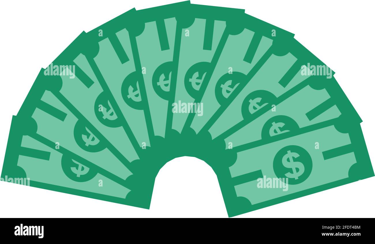 US Dollar stock paper bank notes icon sign business finance money ...