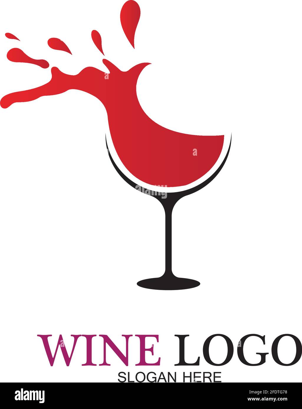 Wine logo design template.vector illustration of icon-vector Stock ...