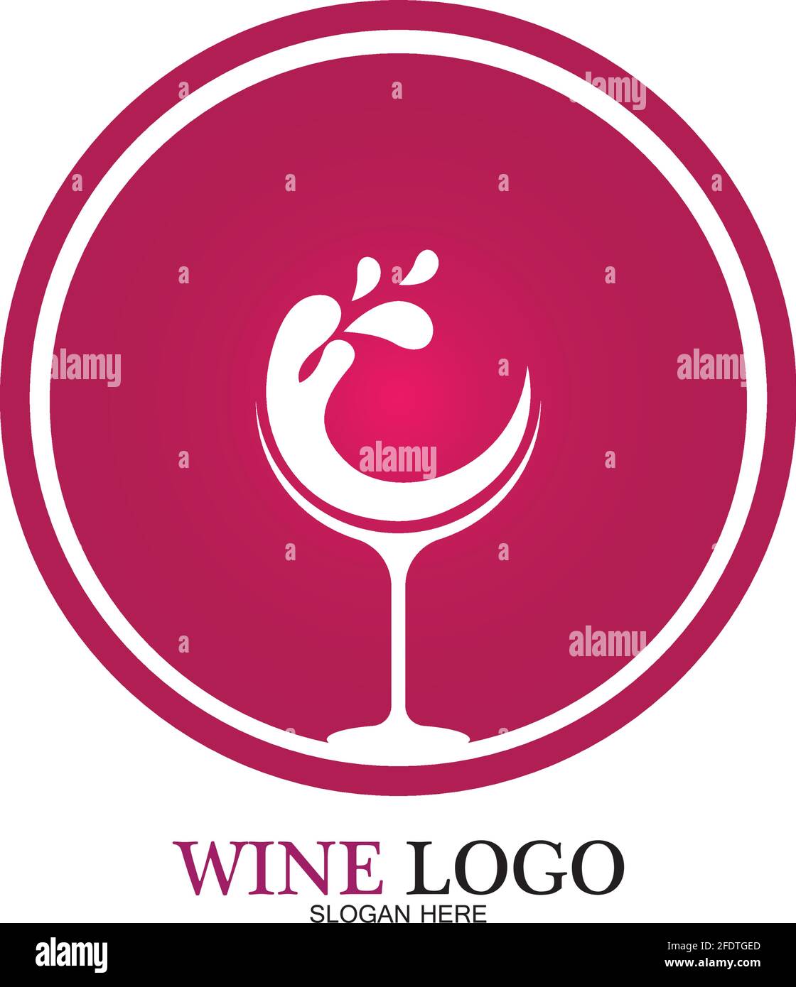 Wine logo design template.vector illustration of icon-vector Stock ...