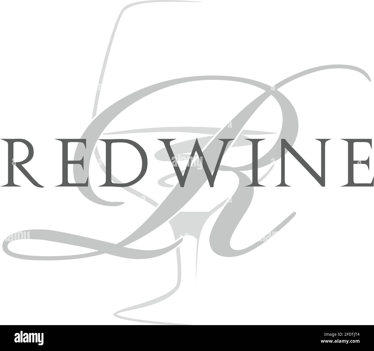 red wine text with wine glass background vector illustration. Glass of wine drink icon isolated ...
