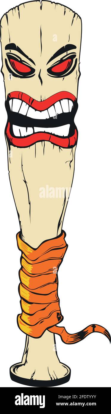 wooden baseball bat with cartoon type face Stock Vector Image & Art - Alamy