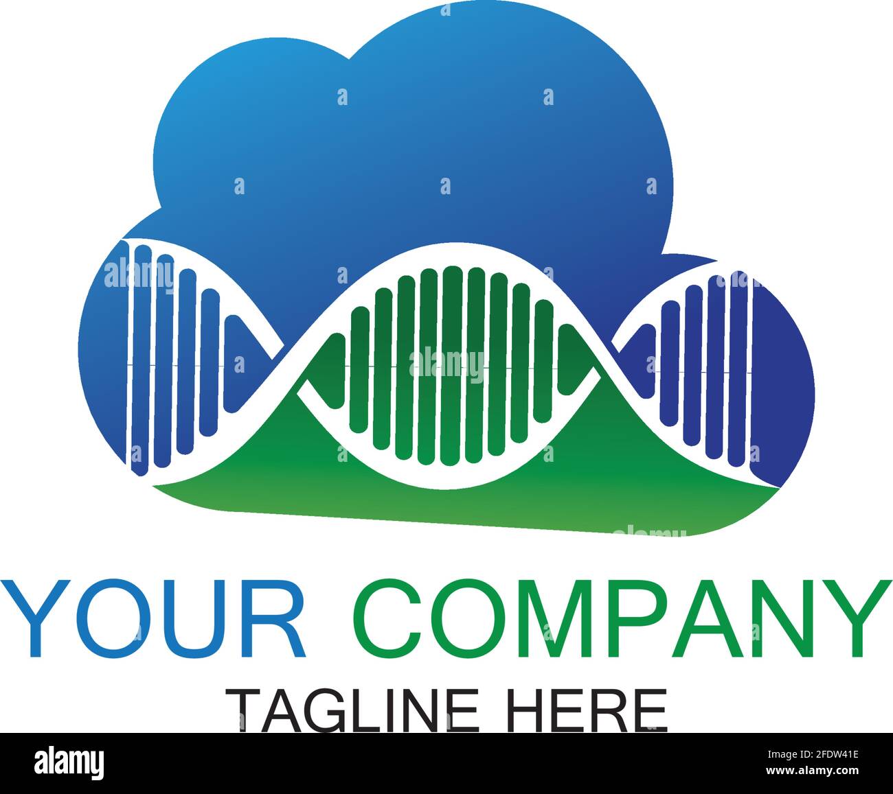 DNA Cloud logo vector design template-vector Stock Vector Image & Art - Alamy