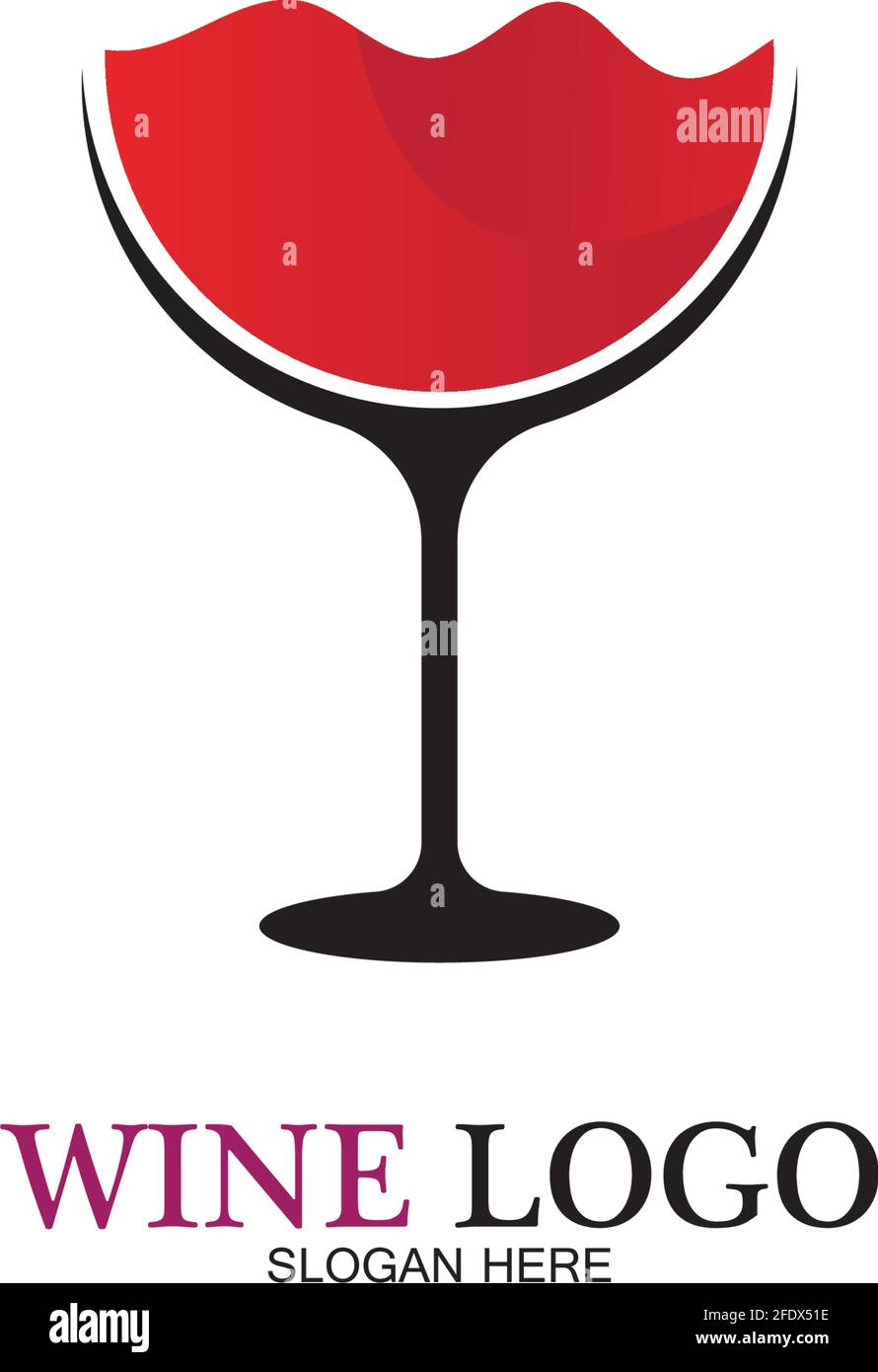 Wine logo design template.vector illustration of icon-vector Stock ...