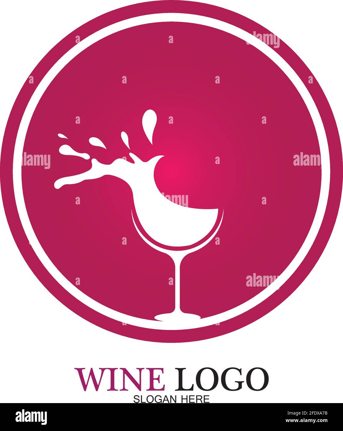 Wine logo design template.vector illustration of icon-vector Stock ...