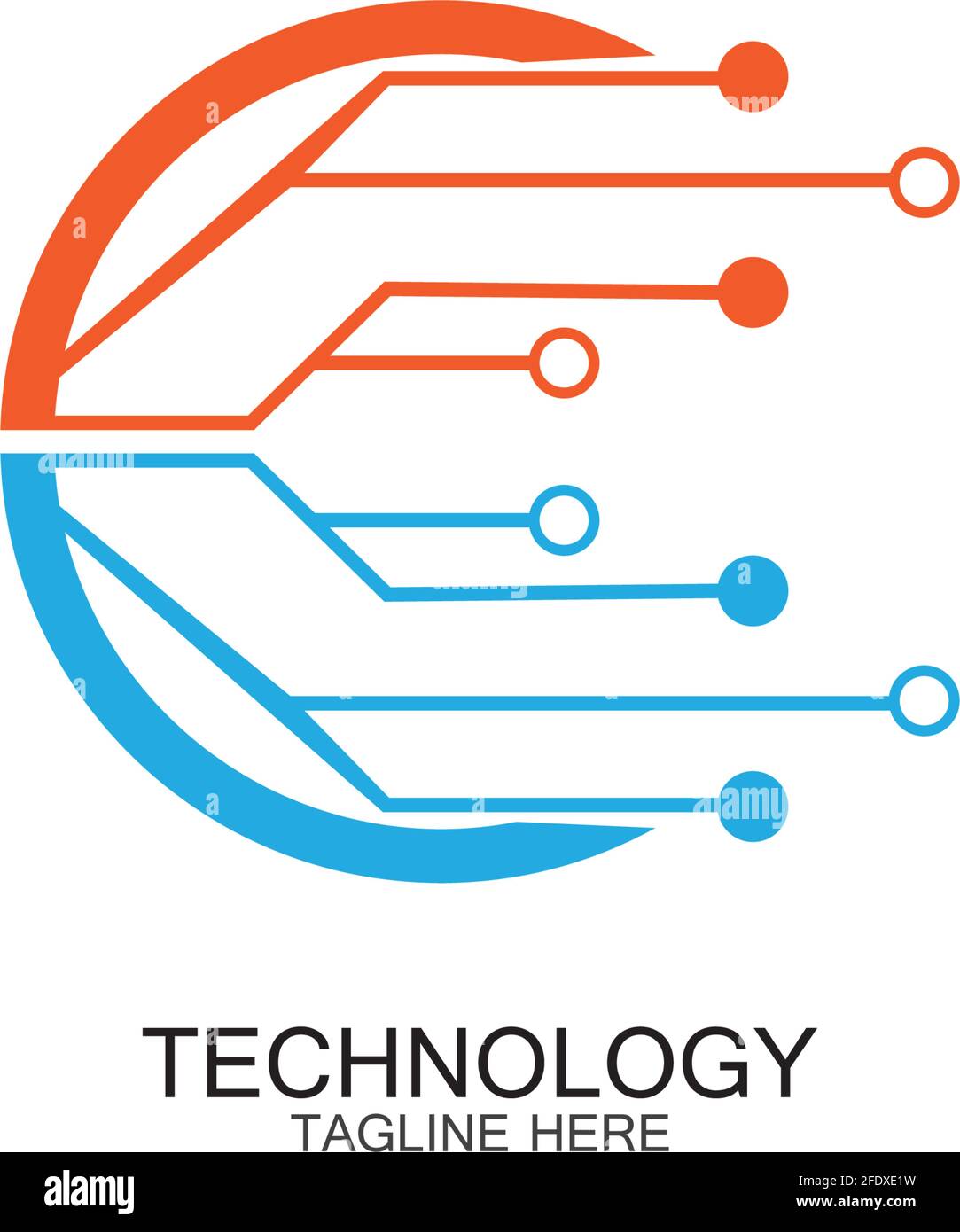 circuit technology logo vector template-vector Stock Vector Image & Art ...