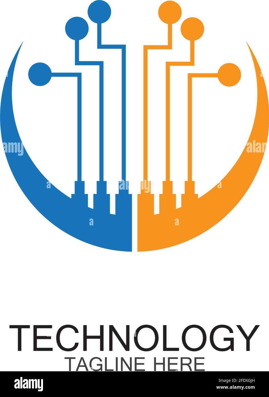 circuit technology logo vector template-vector Stock Vector Image & Art ...