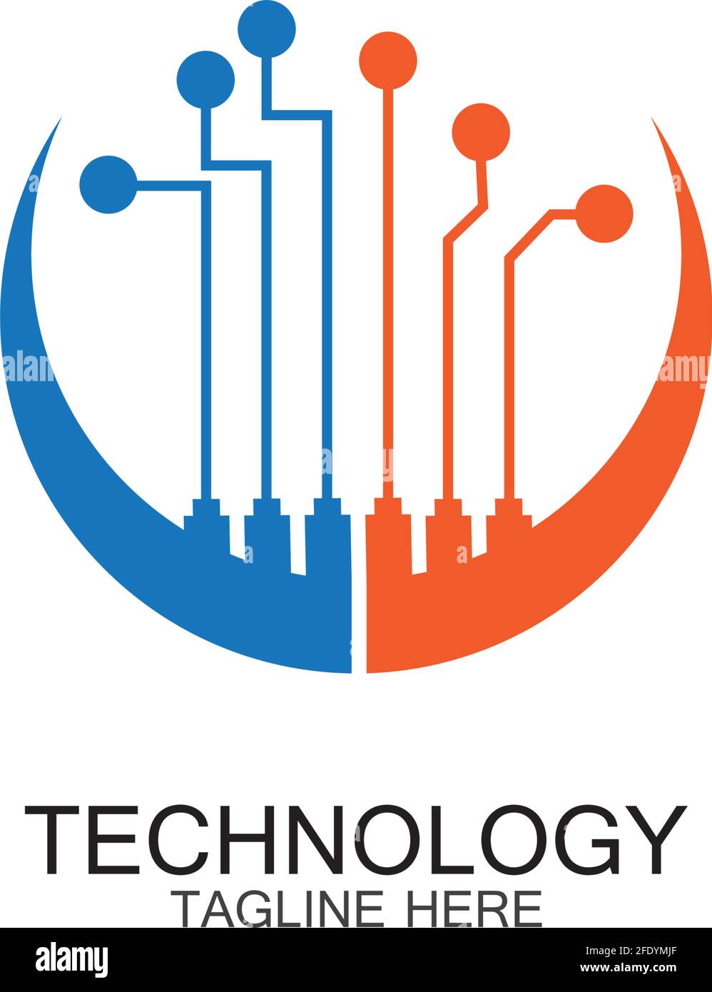 circuit technology logo vector template-vector Stock Vector Image & Art ...