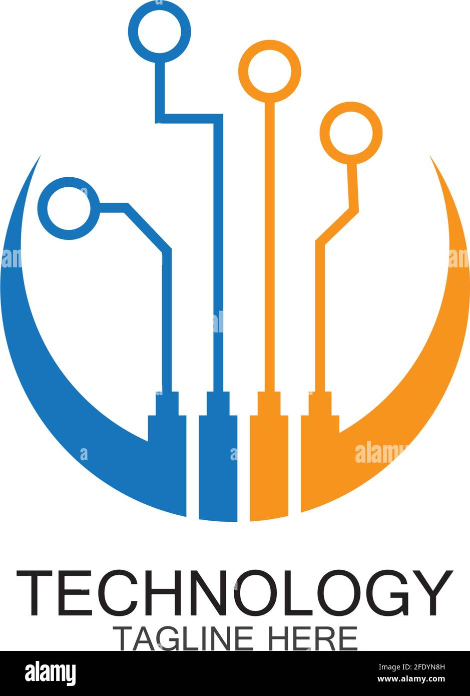 circuit technology logo vector template-vector Stock Vector Image & Art ...