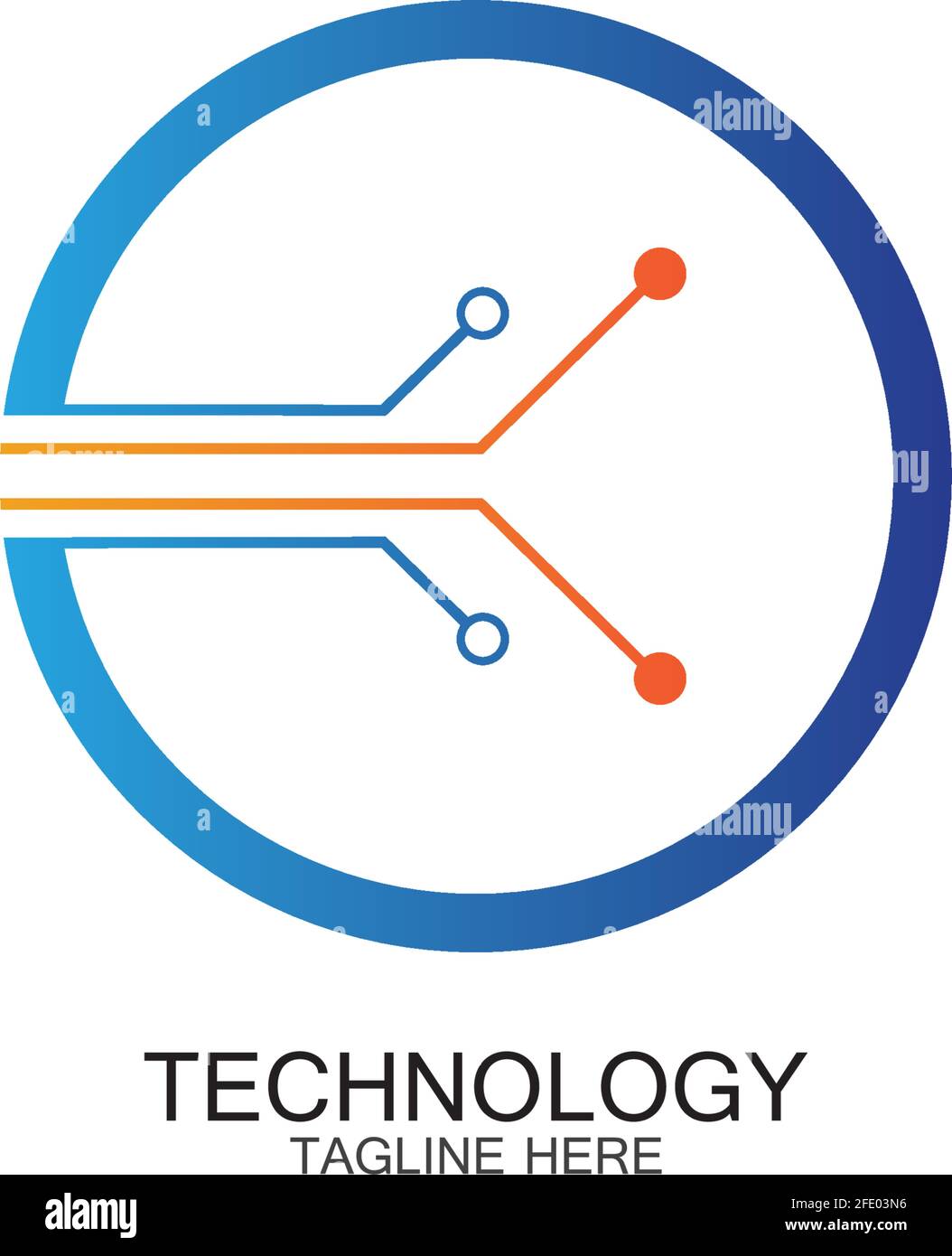 circuit technology logo vector template-vector Stock Vector Image & Art ...